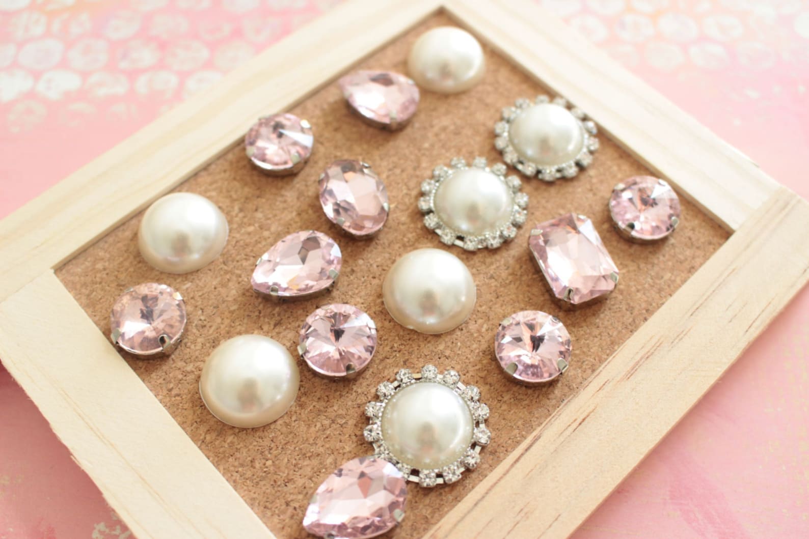 Pink Rhinestone Push Pins Pink Thumbtacks Pink Rhinestone - Etsy