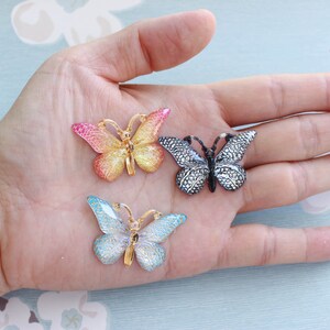 Butterfly Pushpins, Butterfly Thumbtacks, Glittery Butterfly Pins for ...