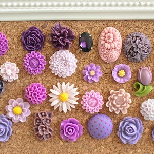 Purple Thumbtacks, Violet Pushpin Set, Lavender Bulletin Board Tacks ...