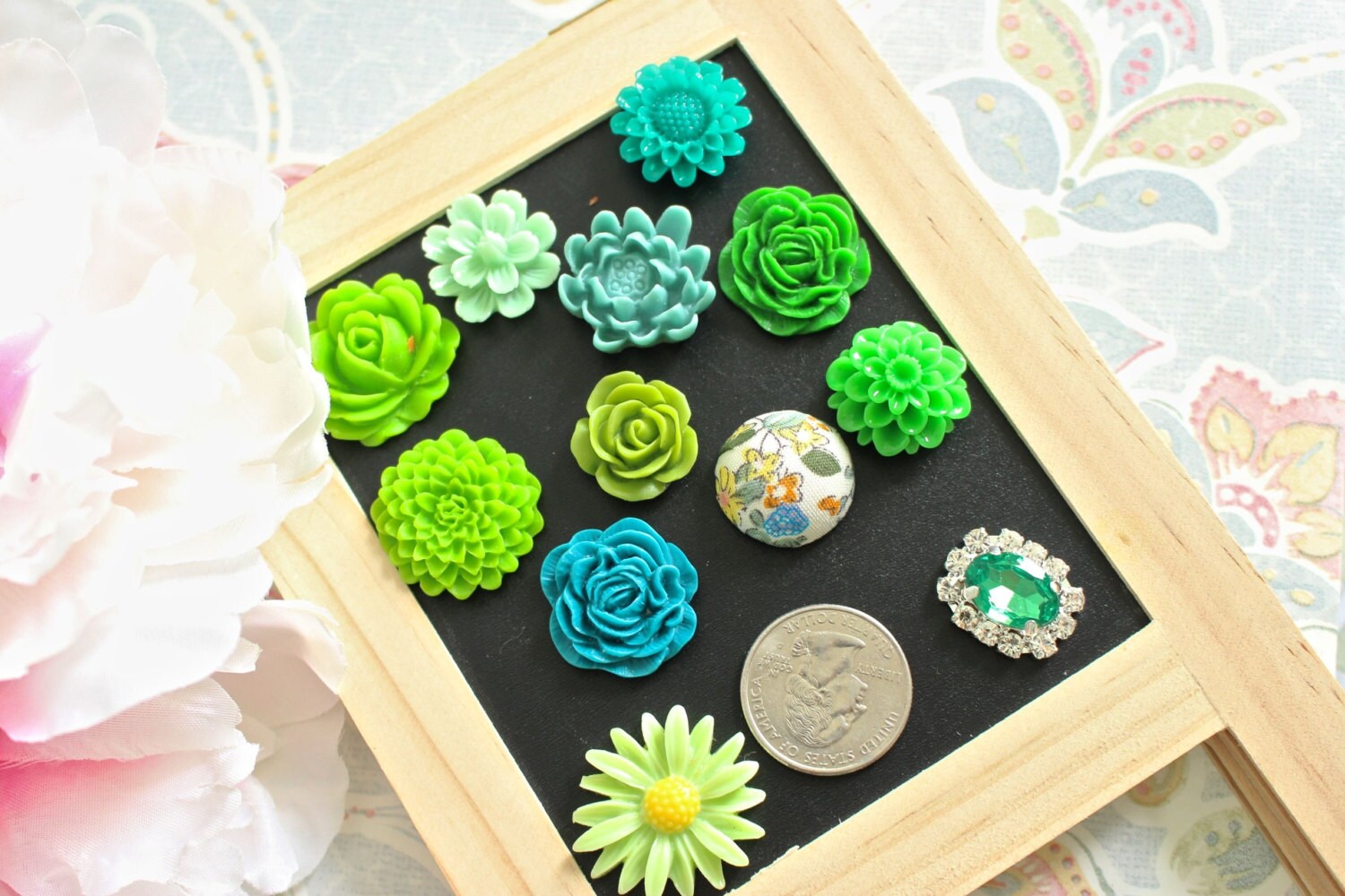 Mixed Green 12 Piece Refridgerator Magnet Green Magnet Set - Etsy