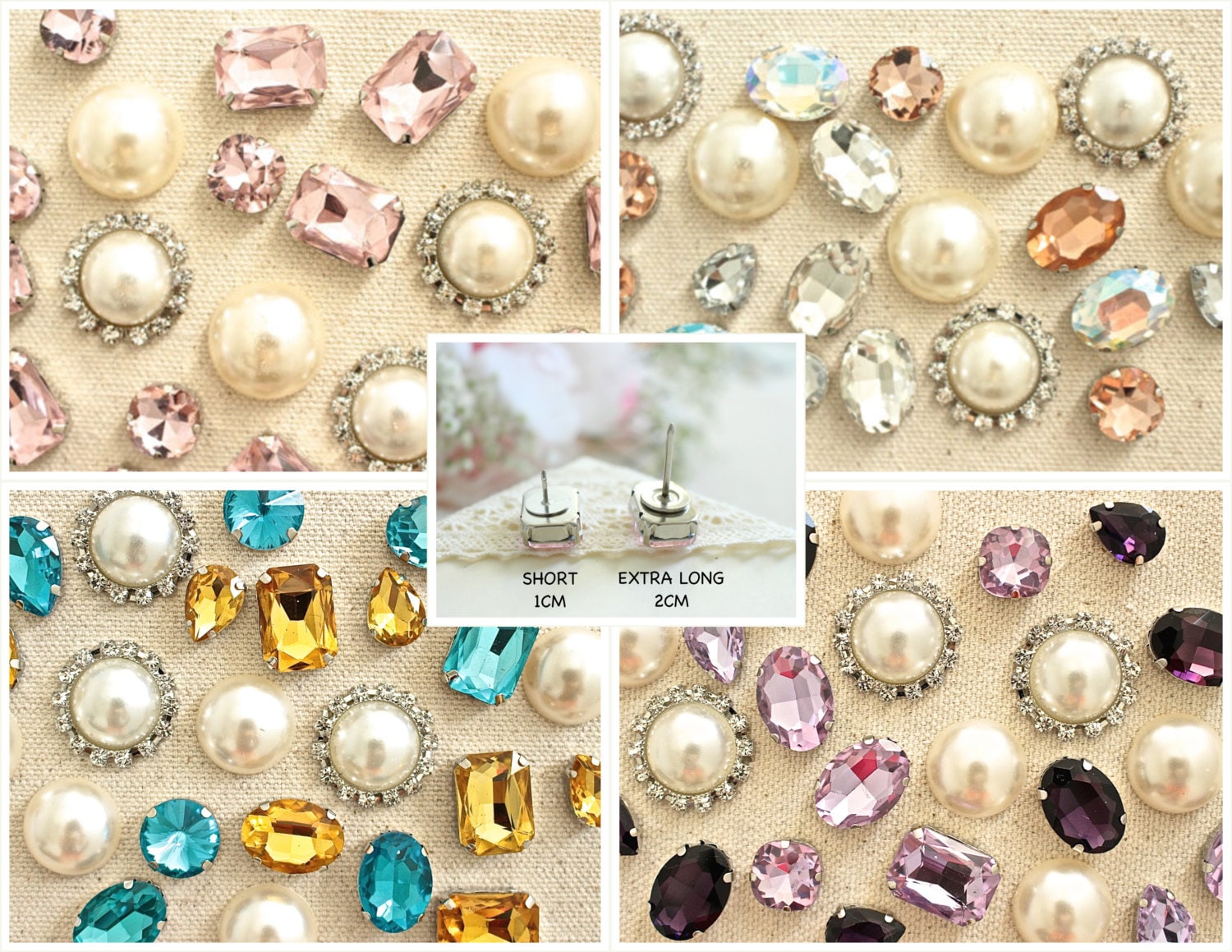 Pink Rhinestone Push Pins Pink Thumbtacks Pink Rhinestone - Etsy