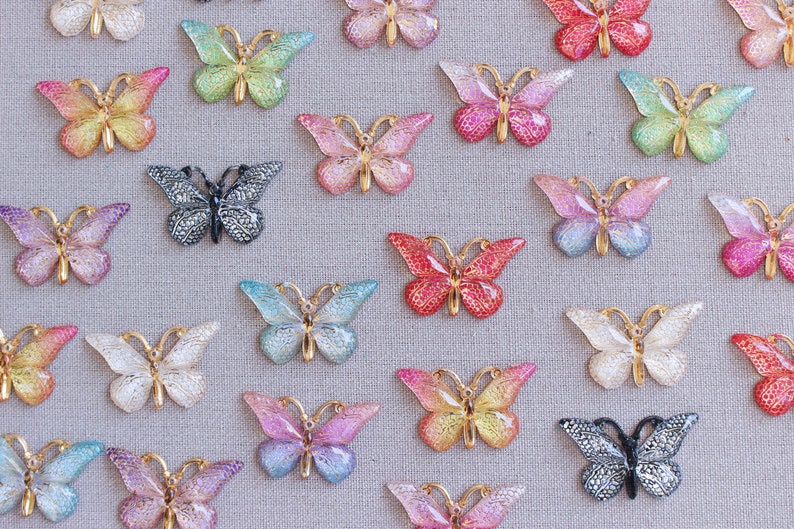 Butterfly Pushpins, Butterfly Thumbtacks, Glittery Butterfly Pins for ...