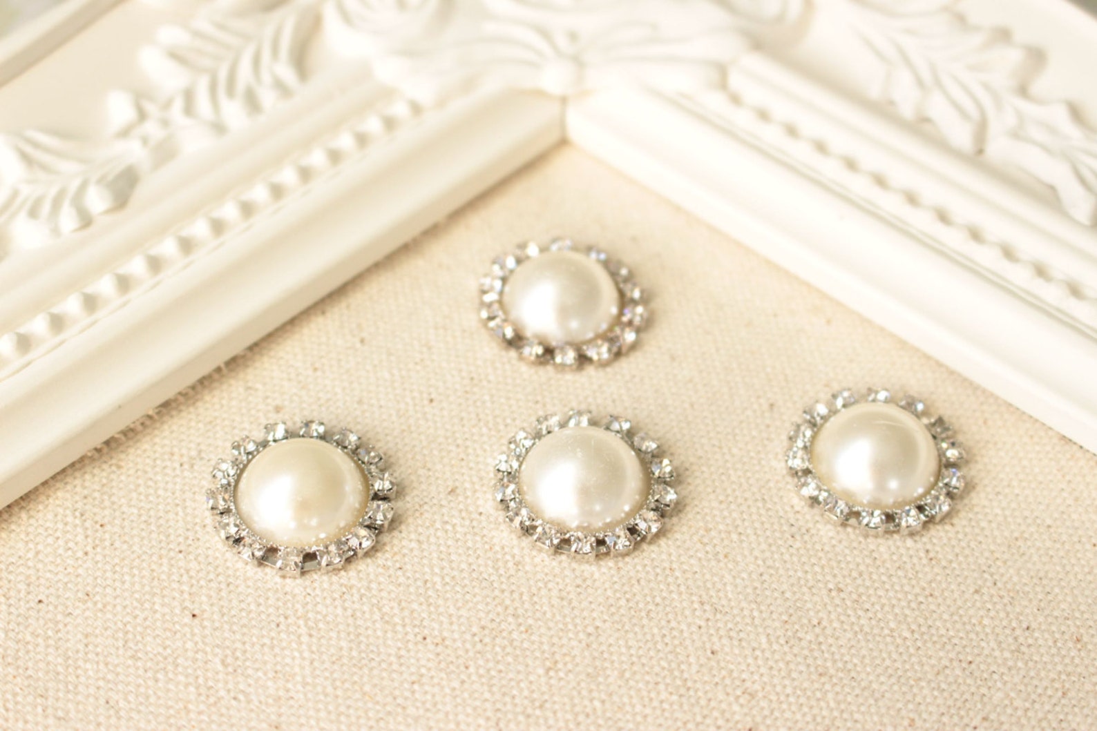 Ivory Rhinestone Pearl Push Pins Pearl Rhinestone Thumbtacks - Etsy