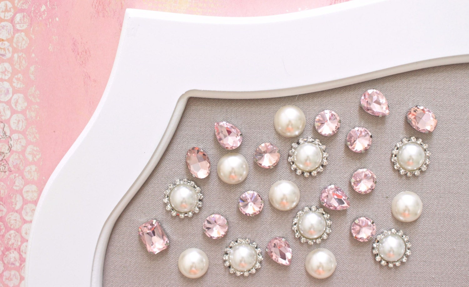 Pink Rhinestone Push Pins Pink Thumbtacks Pink Rhinestone - Etsy