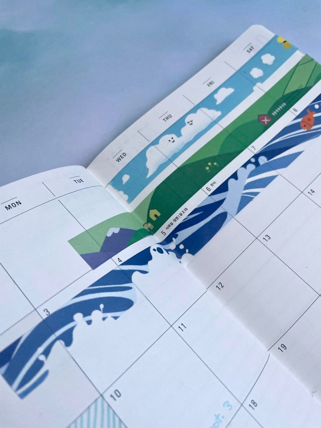 Land Sky and Sea Colorful Nature Washi Tape Set - Etsy