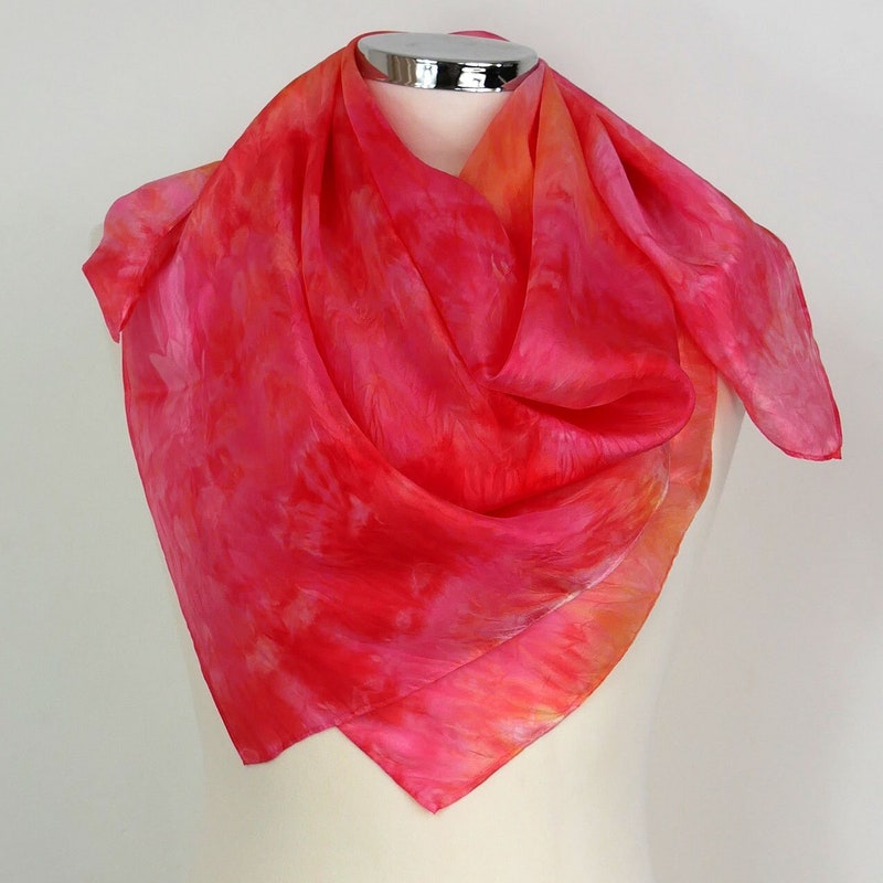 Pink Coral Silk Scarf - Etsy