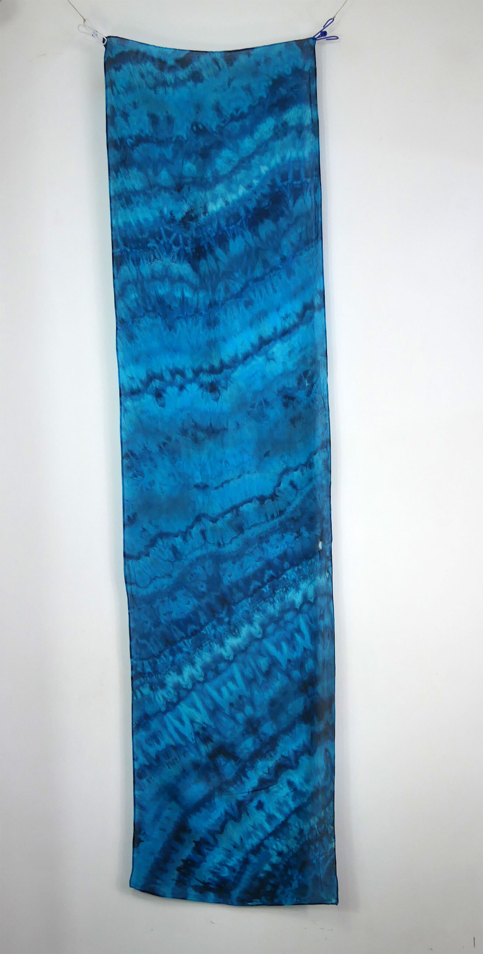 Teal Blue Silk Scarf Sea Waves Blue Hand Dyed Scarf Blue Teal - Etsy UK