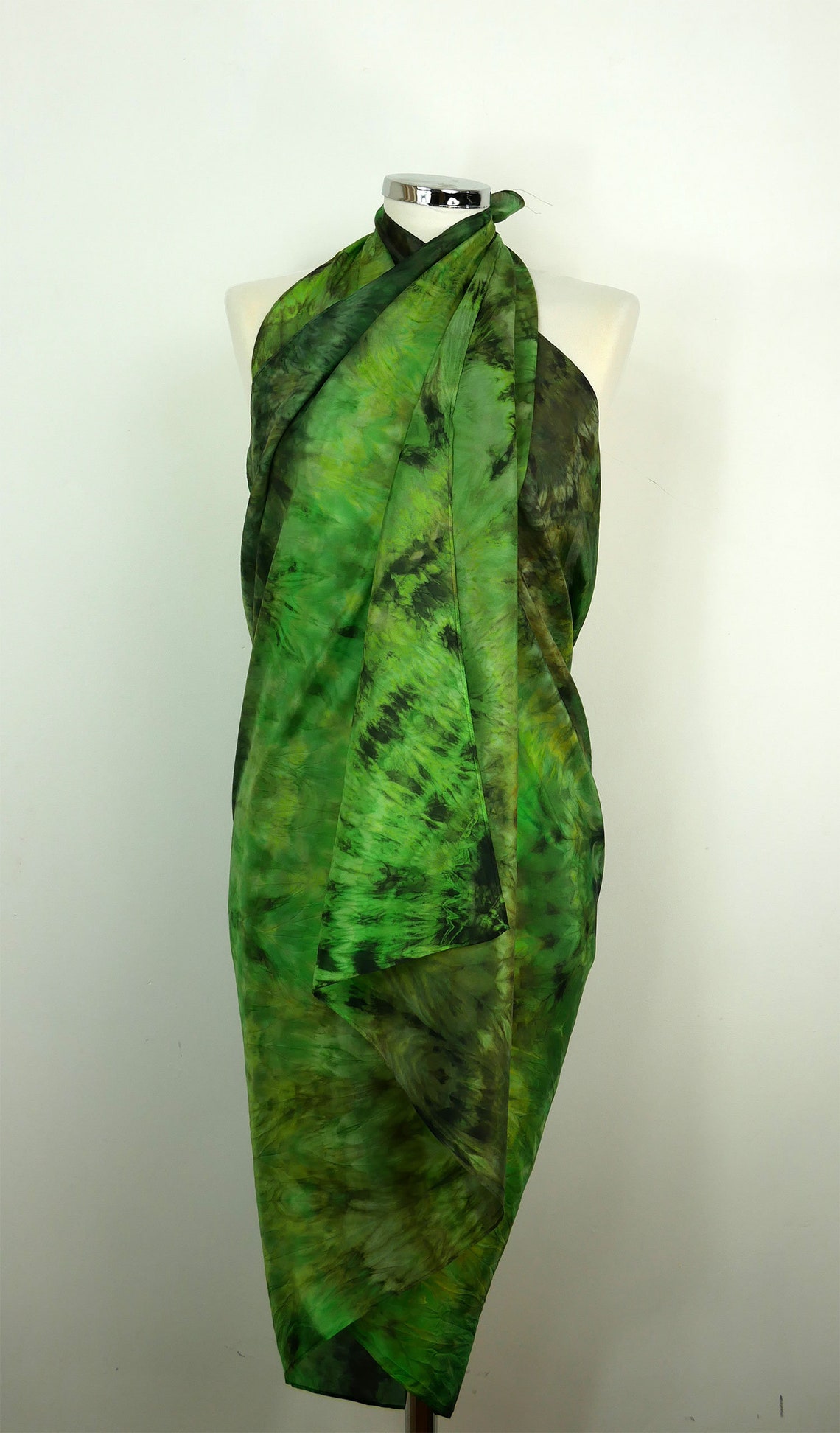 Enchanted Forest Green Silk Scarf Uk Oversized Silk Scarf - Etsy