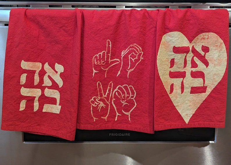 Valentine's Kitchen Towel ASL Fingerspell LOVE - Etsy