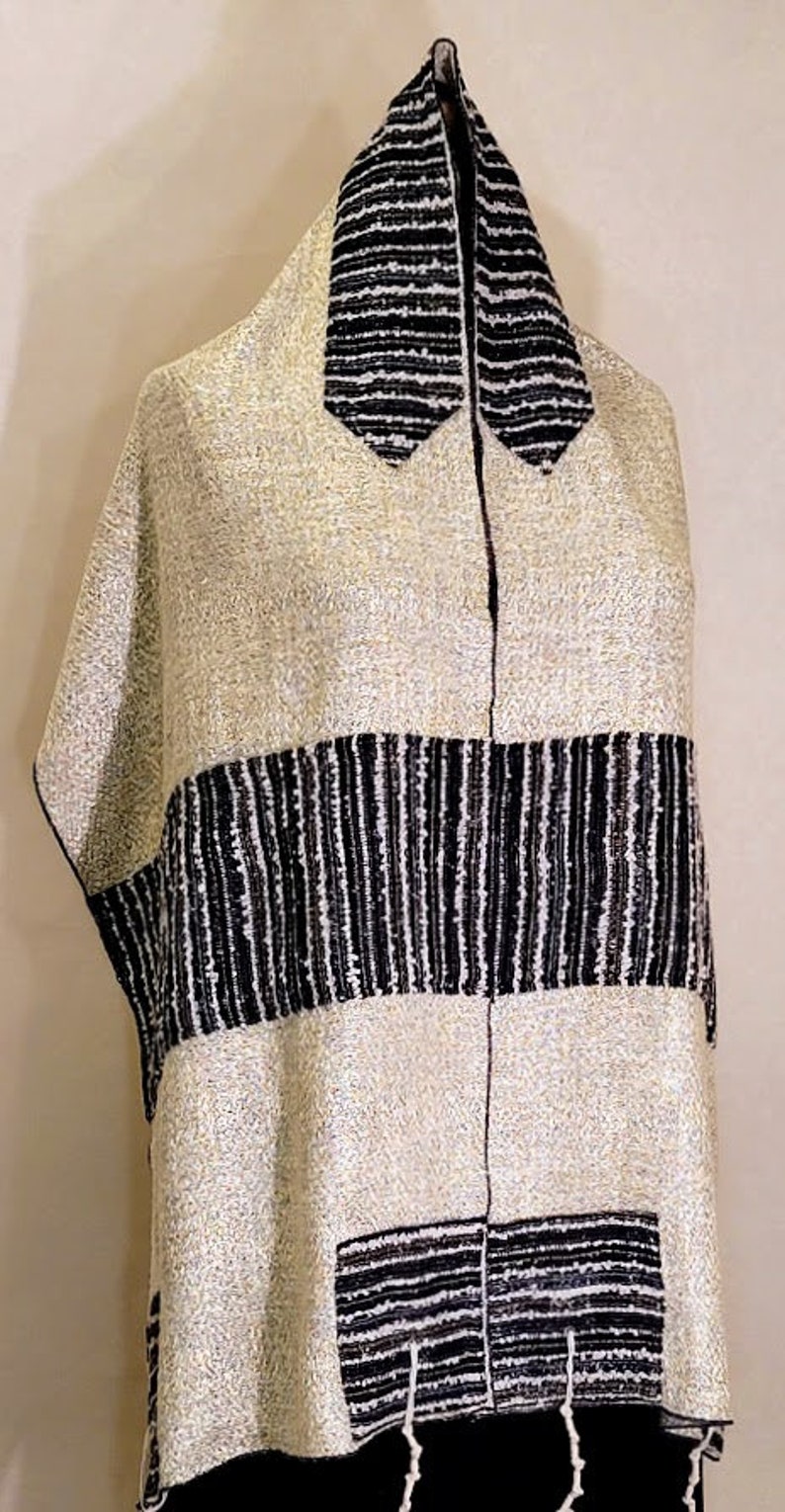 Black and White Contemporary Tallit - Etsy
