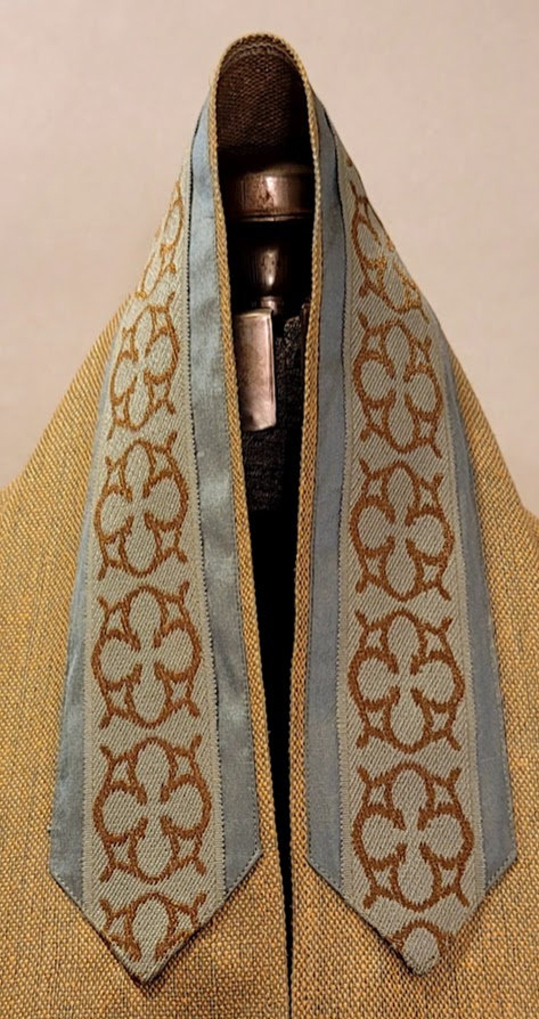 Handsome Gold and Teal Silk Tallit - Etsy