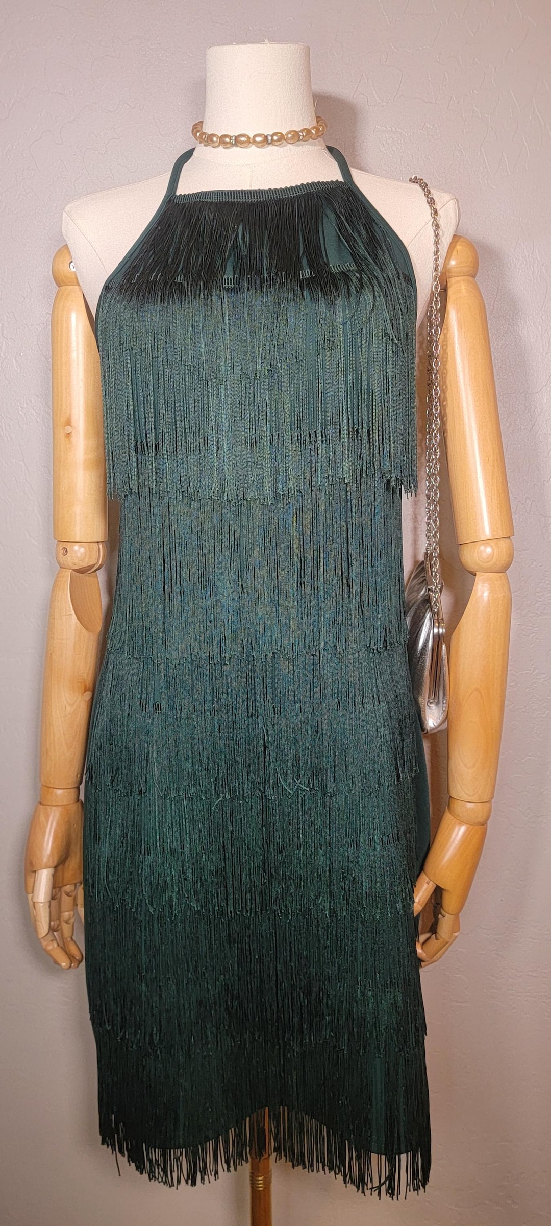 Vintage Y2K Pretty Little Things Emerald Green Fringe Dress, Size 8 - Etsy