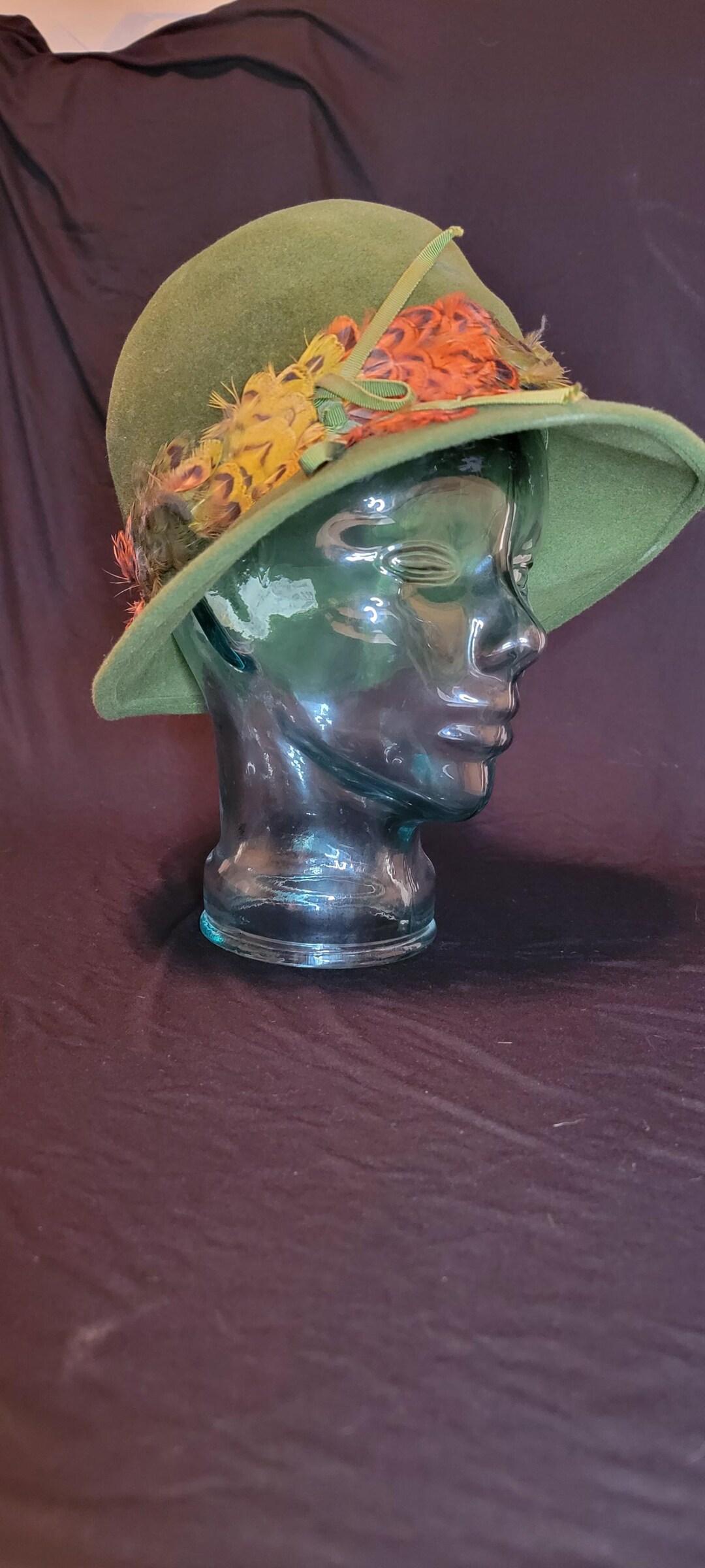 Vintage 1960's Firenze Imported Fur Green Hat - Etsy