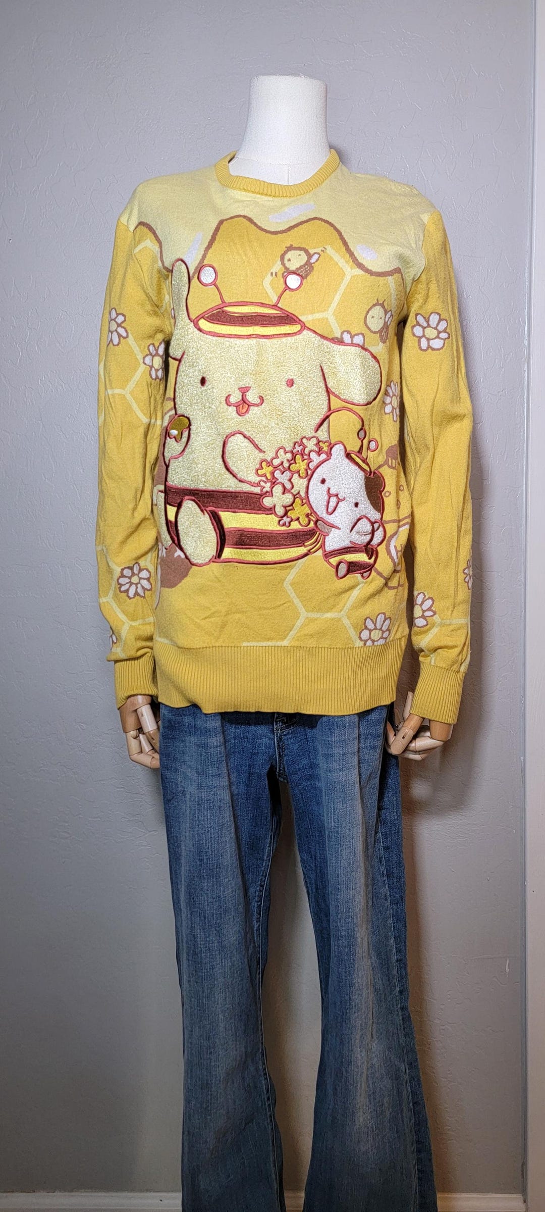 Rare- Sanrio Pompompurin Bee Costume Sweater,size XS - Etsy