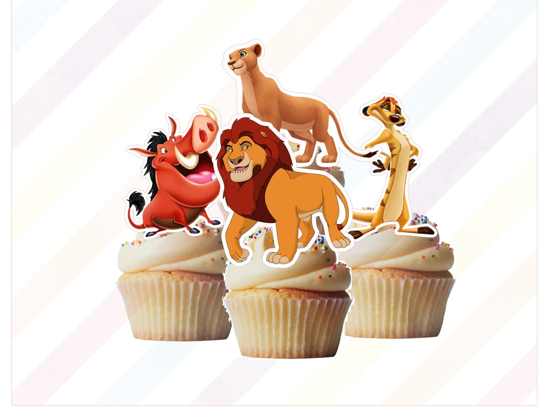Lion King [simba, Nala, Pumba and Timone ] Cupcake Toppers,cakepop ...