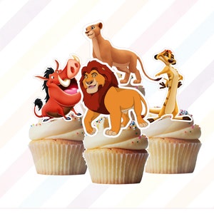 Lion King [simba, Nala, Pumba and Timone ] Cupcake Toppers,cakepop ...