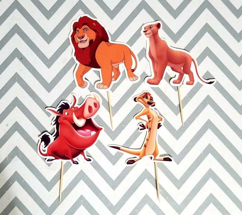 Lion King [simba, Nala, Pumba and Timone ] Cupcake Toppers,cakepop ...