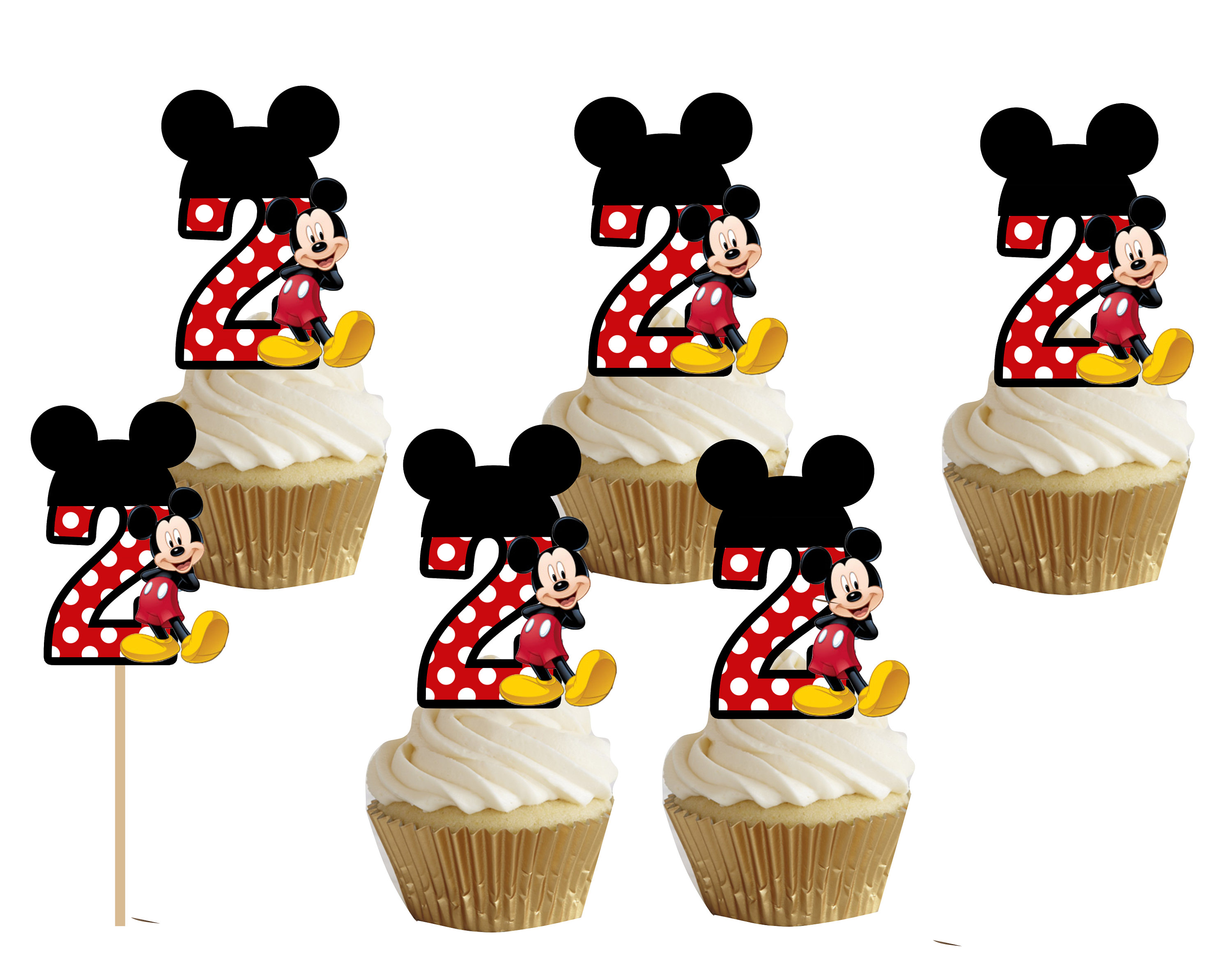 Mickey Mouse Cupcake Toppers