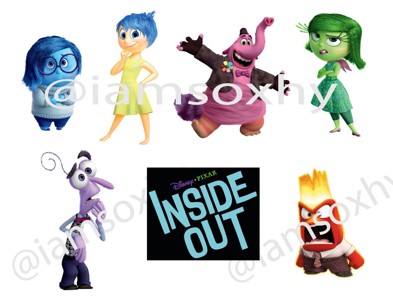 DIGITAL FILE (PRINTABLE) Inside Out for Cupcake Toppers/cakepops - Etsy