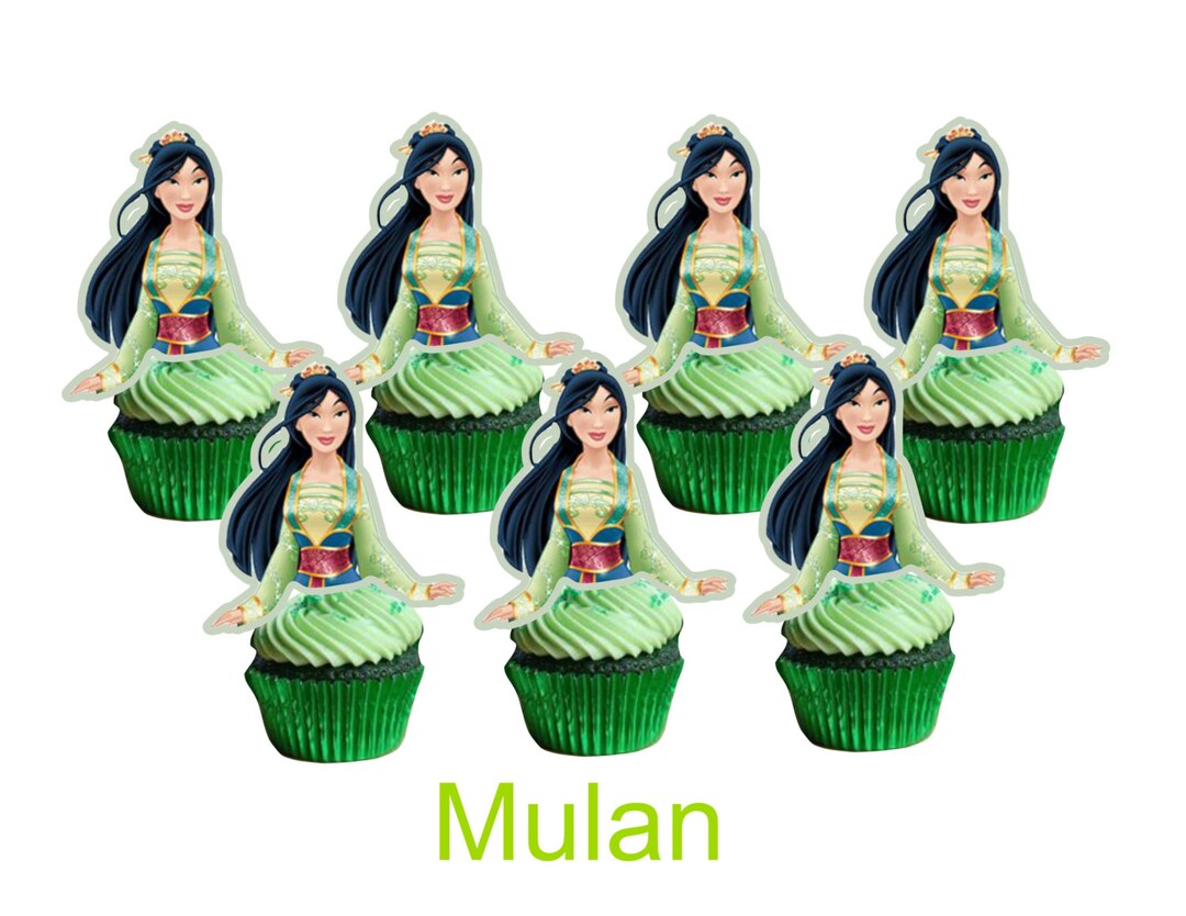 Mulan Cupcake Toppers, Cake Pop Toppers, Cupcake Decors, Cupcake Picks ...