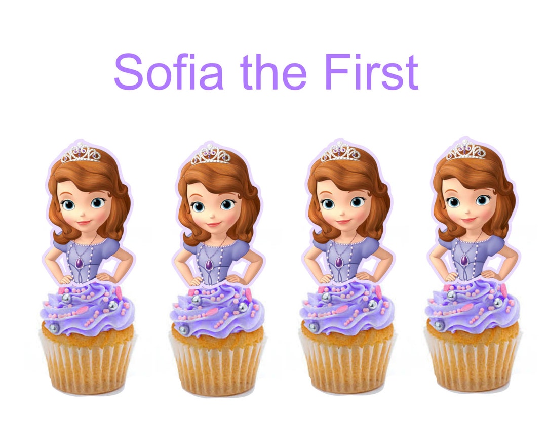 Sofia the First Cupcake Toppers, Cakepop Toppers - Etsy