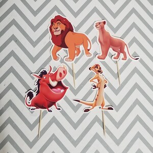 Lion King [simba, Nala, Pumba and Timone ] Cupcake Toppers,cakepop ...