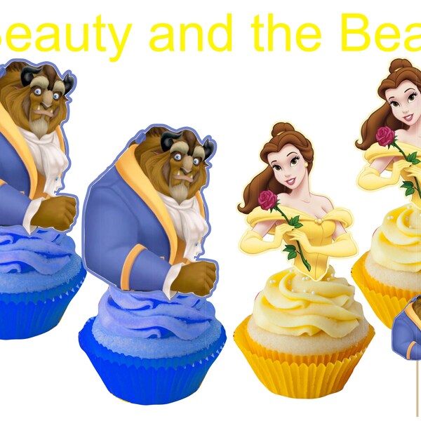 Beauty and the Beast Cake Topper - Etsy