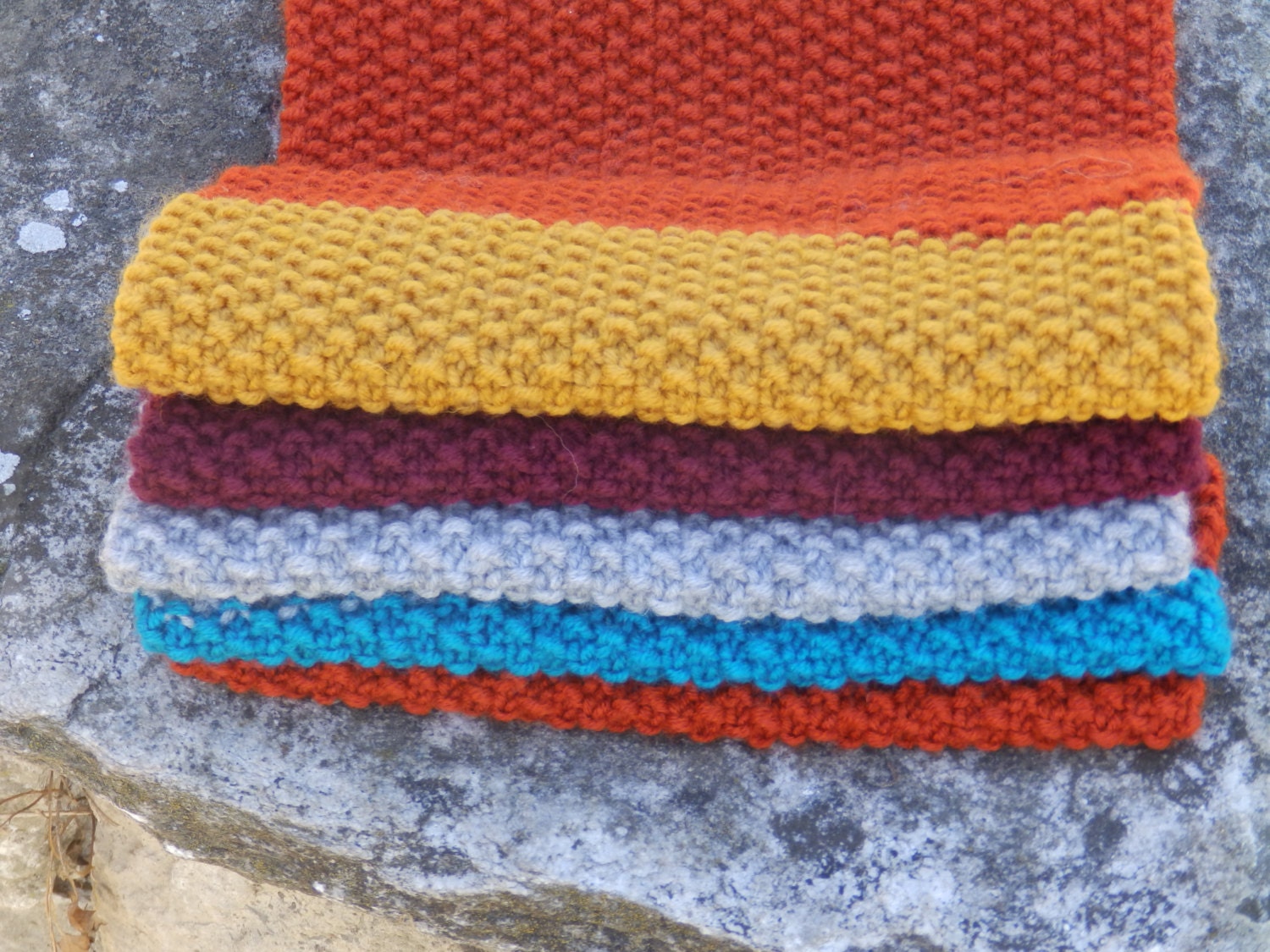 Knitting Pattern PDF, Crazy Color Blocks Infinity Scarf, Oversized Cowl ...