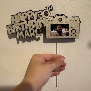 Light up Camera Cake Topper With Photo - Etsy