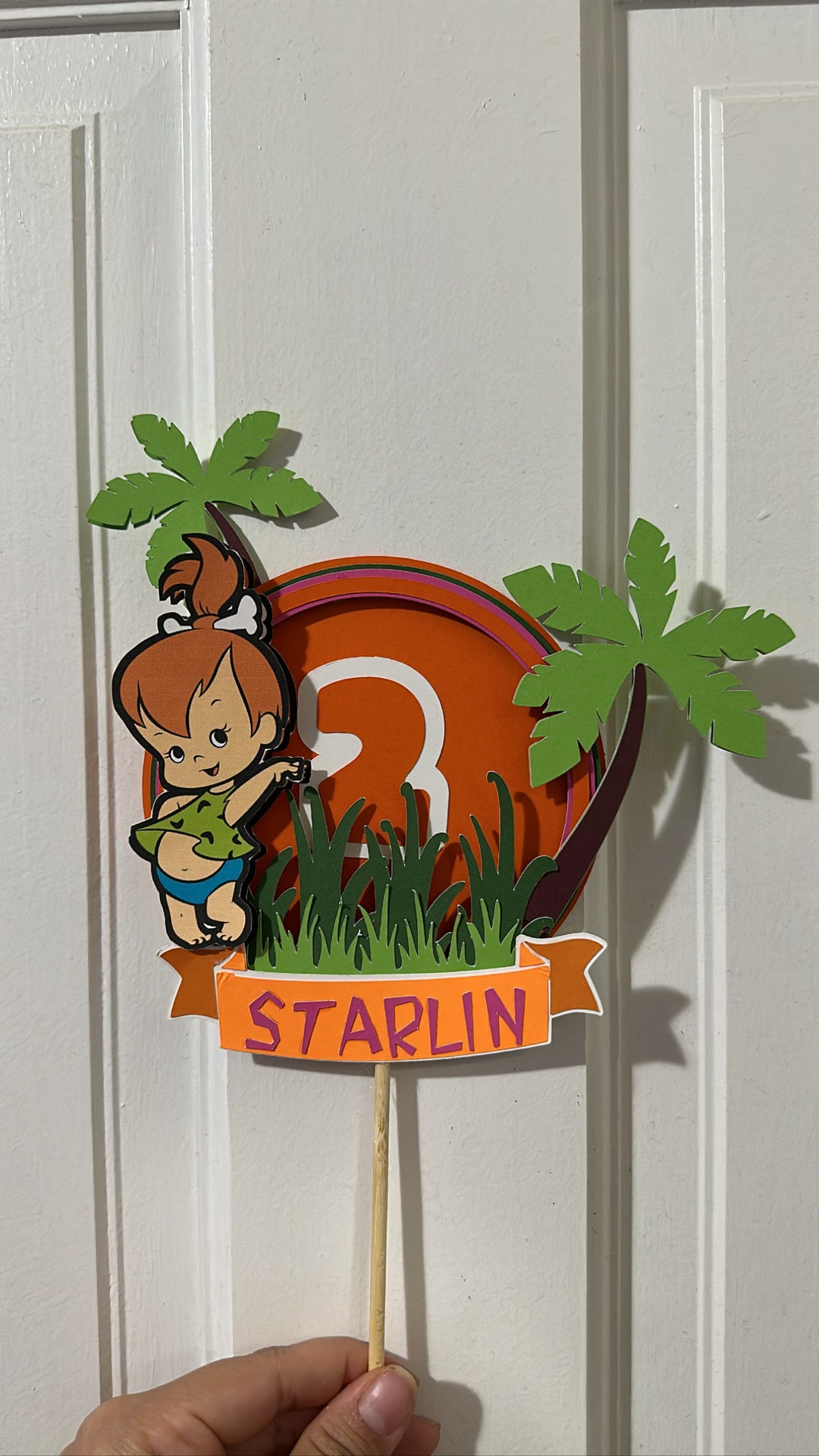 Pebbles 3D Cake Topper - Etsy