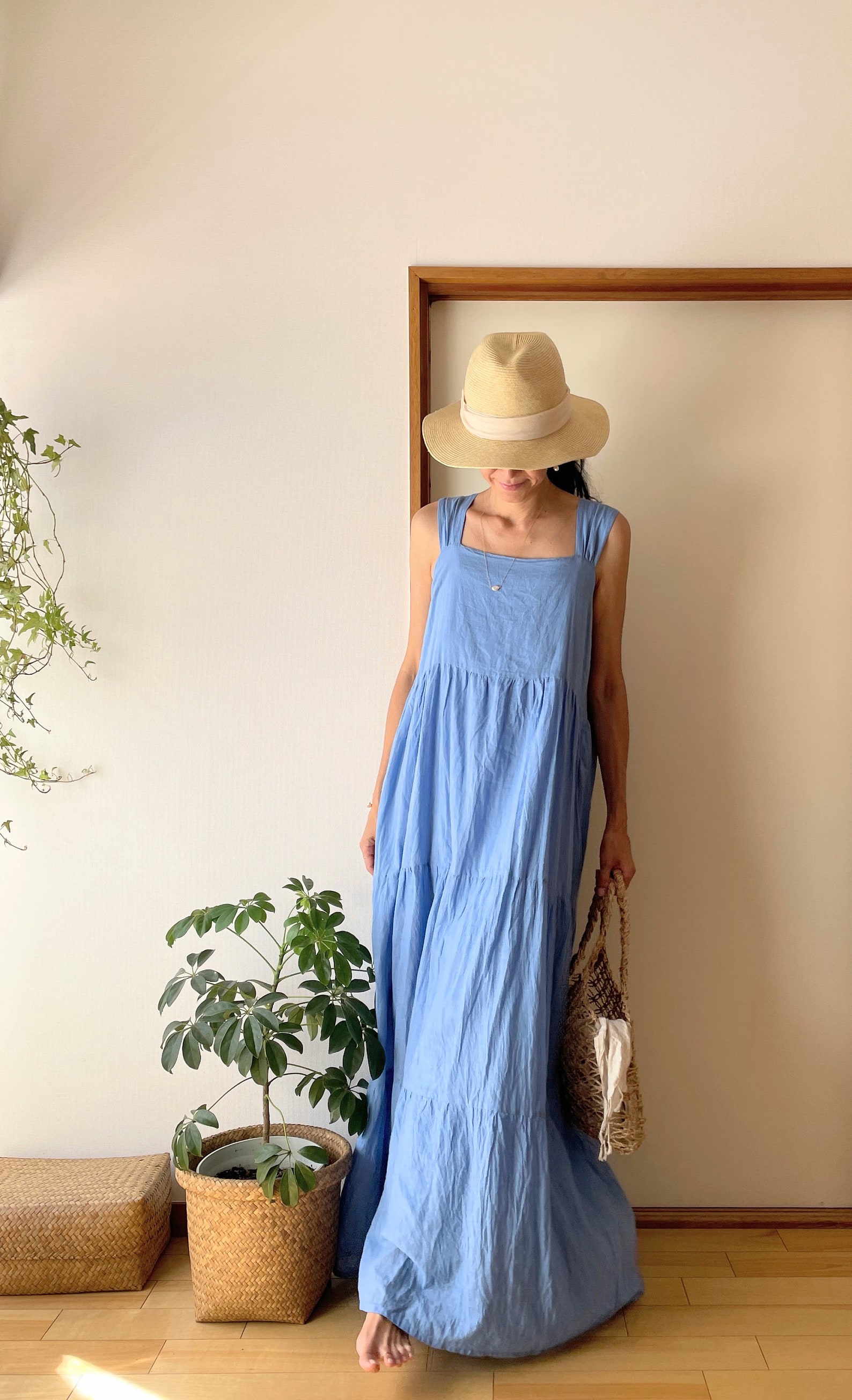 Indigo Dress, Maxi Dress, Natural Dye Dress, Indigo Blue Dress, Resort ...
