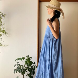 Indigo Dress, Maxi Dress, Natural Dye Dress, Indigo Blue Dress, Resort ...