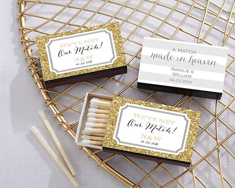 Personalized Black Matchboxes Wedding Set of 50 Matchbox | Etsy