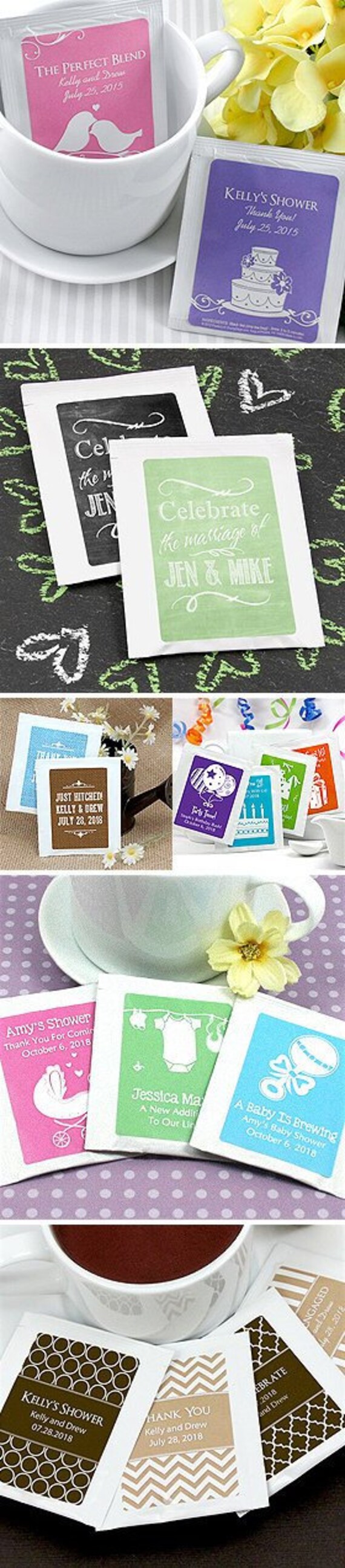 Personalized Sugar Packets Silhouette Collection Set of 100 Tea Party ...