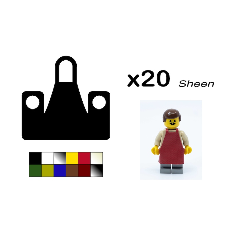 Pack of 20 Aprons for LEGO Minifigures "sheen" - Etsy