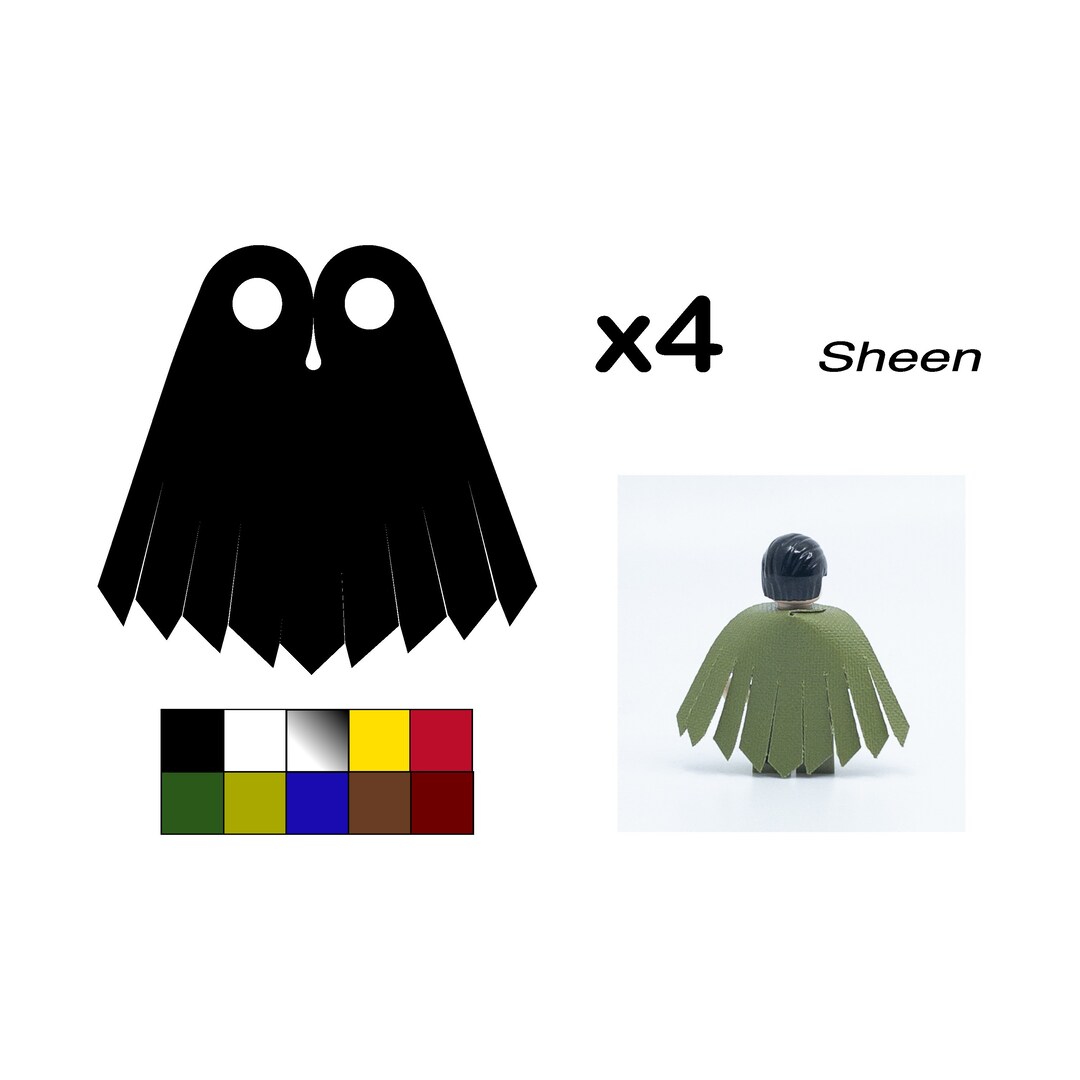 Pack of 4 Capes for LEGO Minifigures sheen feathered Shape - Etsy