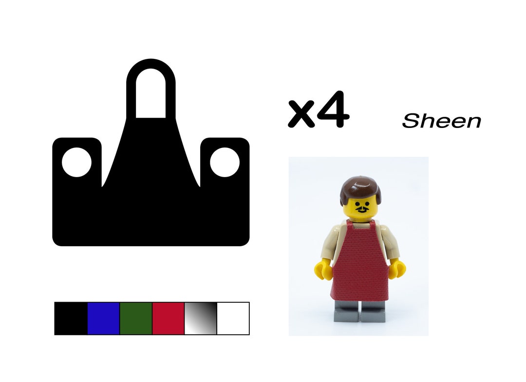 Pack of 4 Aprons for LEGO Minifigures sheen - Etsy