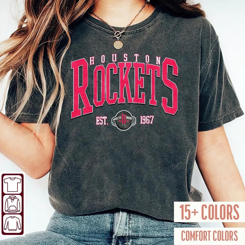 Vintage Houston Rocket Shirt, Houston Basketball Shirt, Rockets T-shirt ...