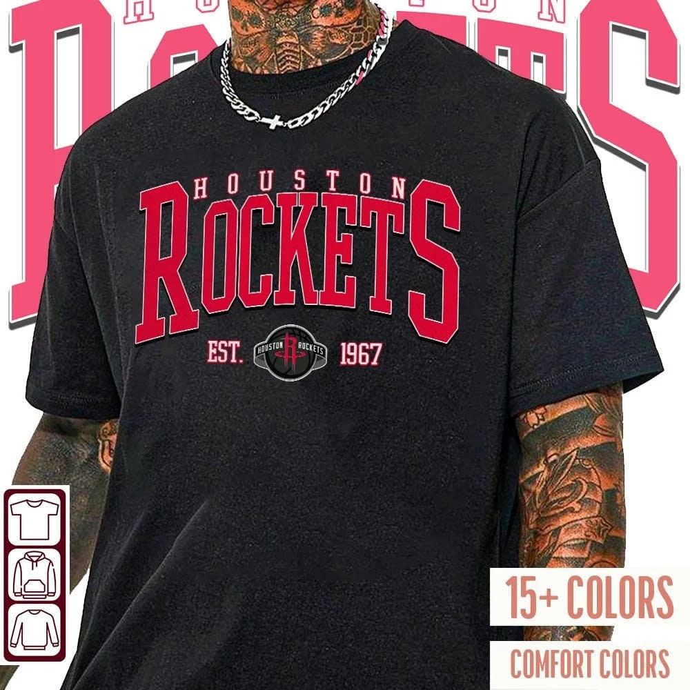 Vintage Houston Rocket Shirt, Houston Basketball Shirt, Rockets T-shirt ...