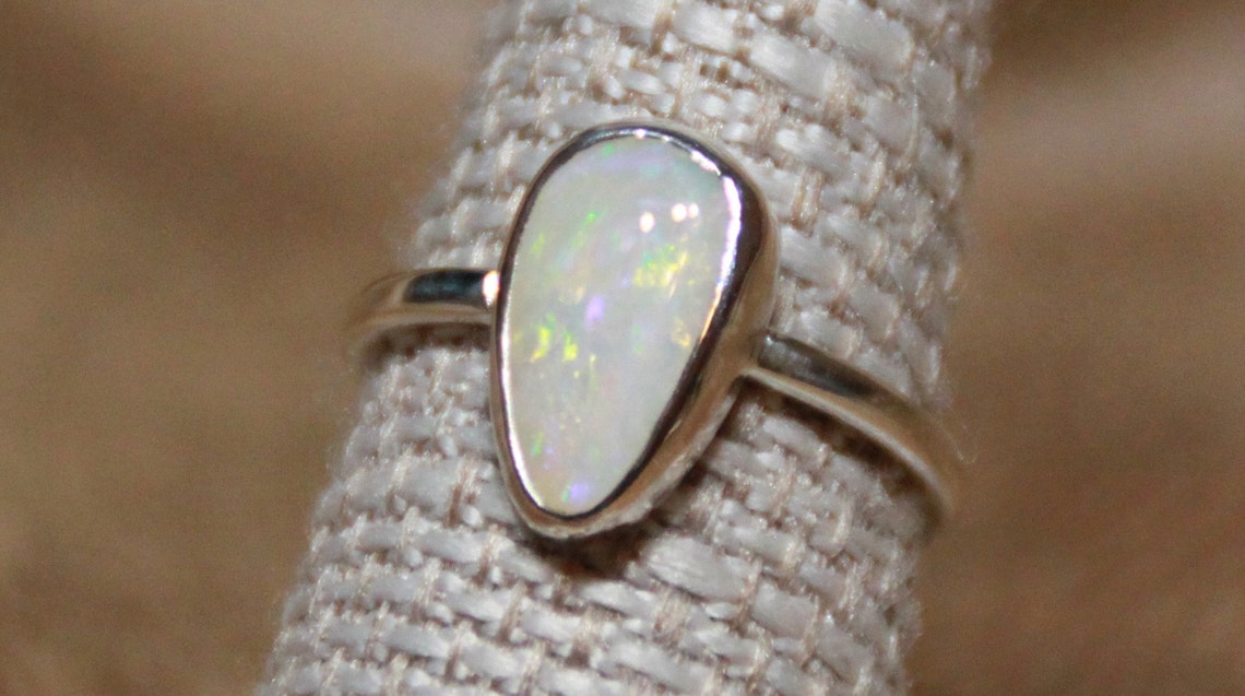 Handcrafted Australian Opal Ring | Etsy