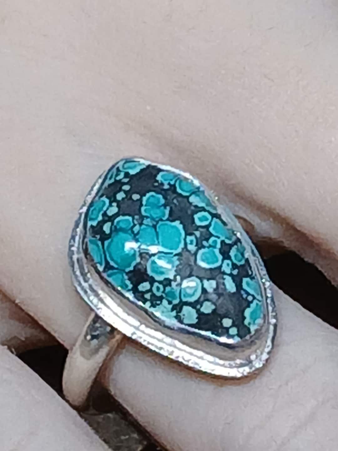 American Turquoise Ring, One of A Kind Ring, Artisan Ring, Handmade ...