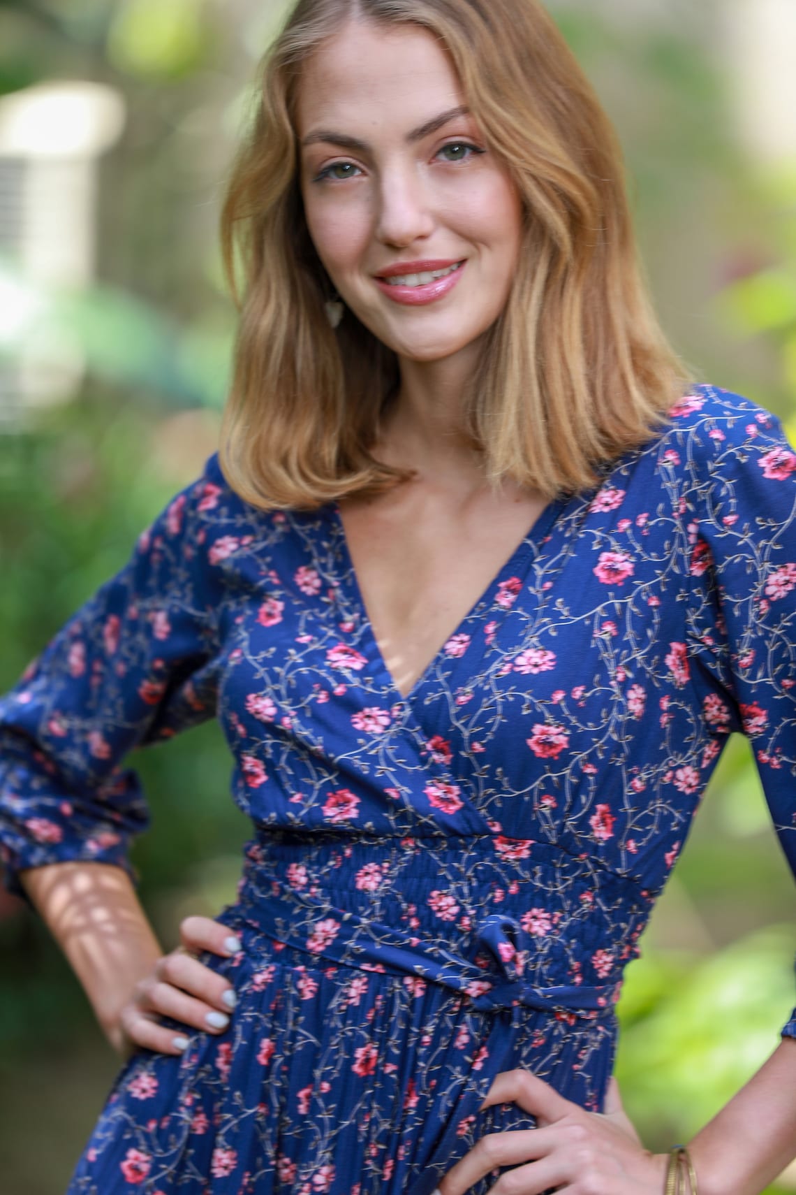 Long Sleeves Conservative Dress Flower Print Frill Dress | Etsy