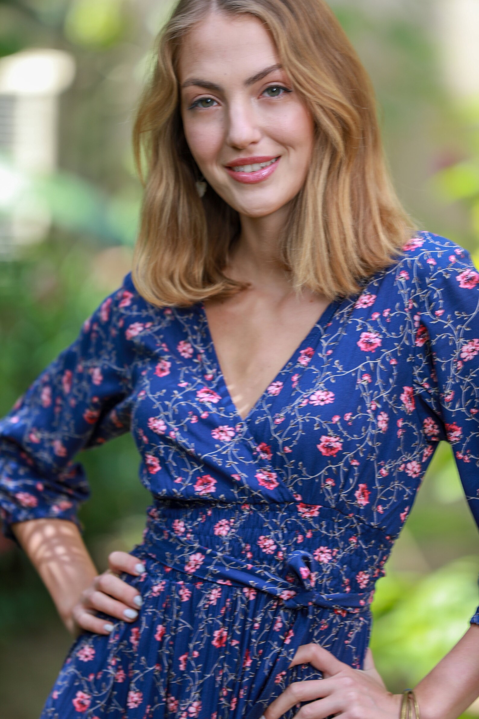 Long Sleeves Conservative Dress Flower Print Frill Dress | Etsy