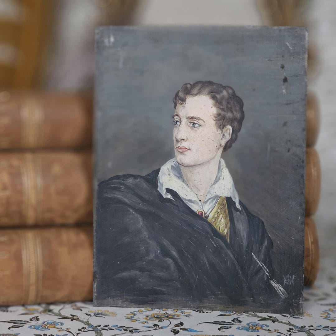 19th Century Portrait of Lord Byron / Antique Painting - Etsy UK
