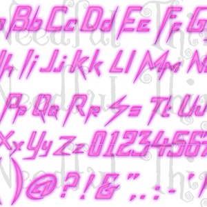 Neon Pink Glow Futuristic PNG 80s Retro Lamp Clipart Abc Alphabet Font ...