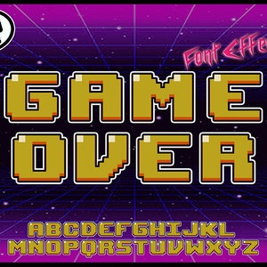 80s Retro Vintage Arcade Game Clipart Abc Alphabet Set Font - Etsy