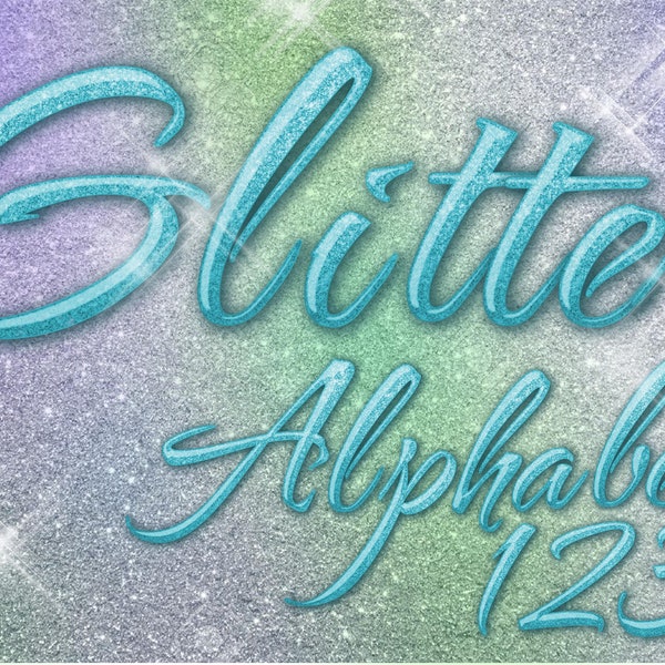 Blue Sparkle Numbers - Etsy
