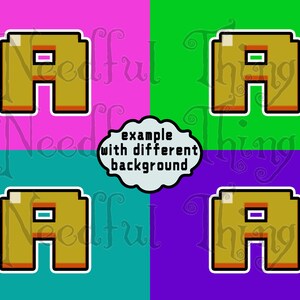 80s Retro Vintage Arcade Game Clipart Abc Alphabet Set Font Numbers ...