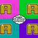 80s Retro Vintage Arcade Game Clipart Abc Alphabet Set Font Numbers ...
