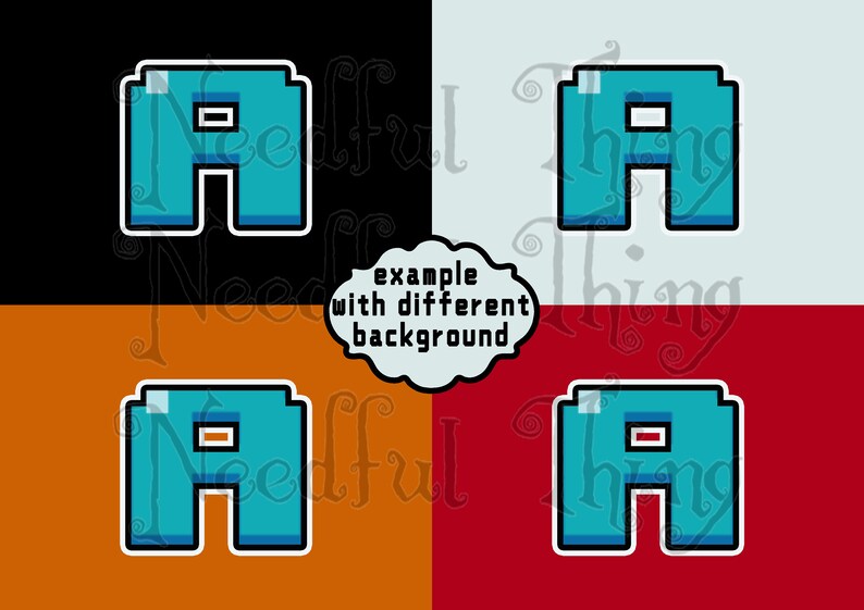 80s Retro Vintage Arcade Game Clipart Abc Alphabet Set Font - Etsy